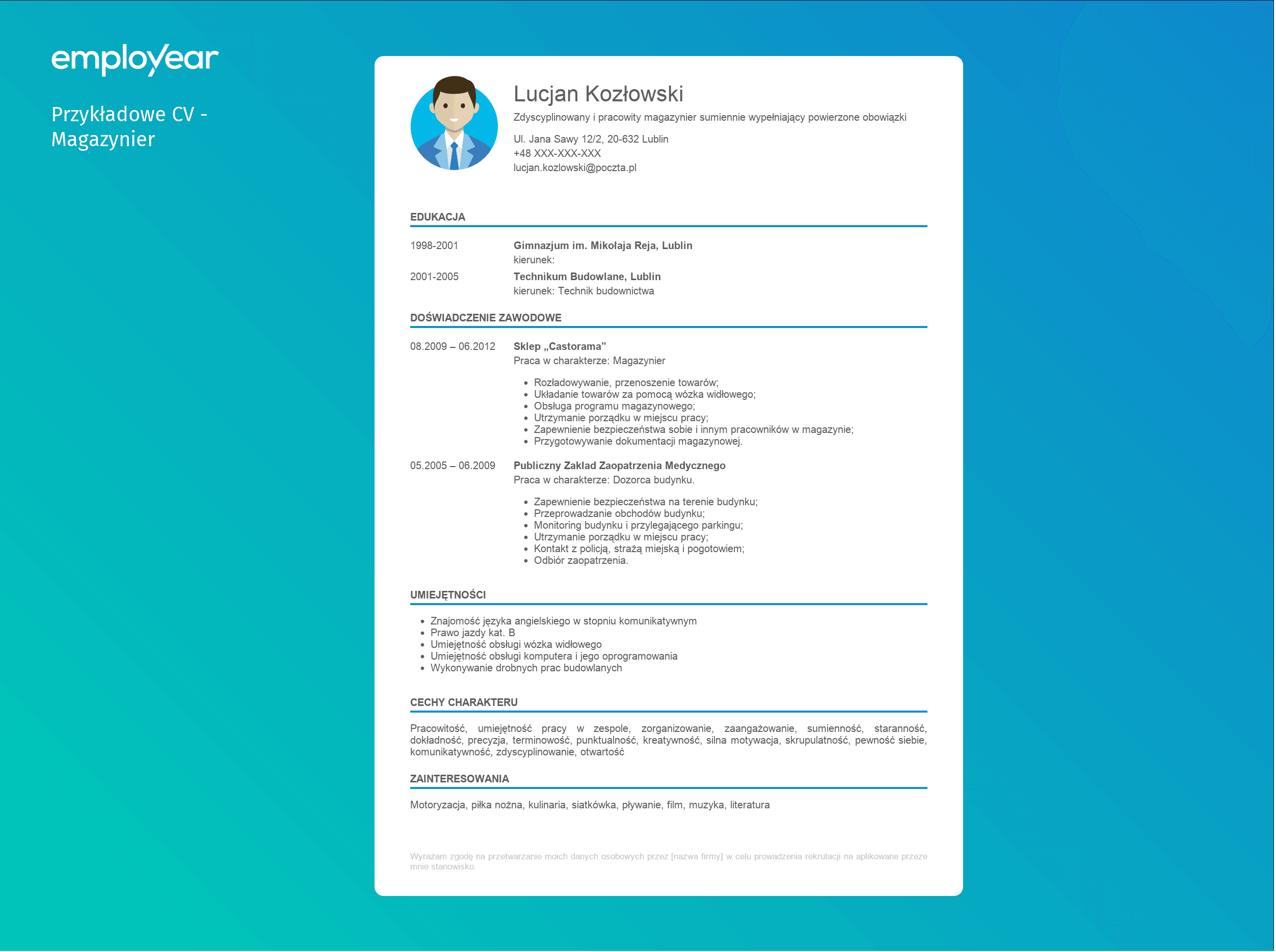 Szablon CV dla Magazyniera (opis zawodu +obowiązki +CV do pobrania)