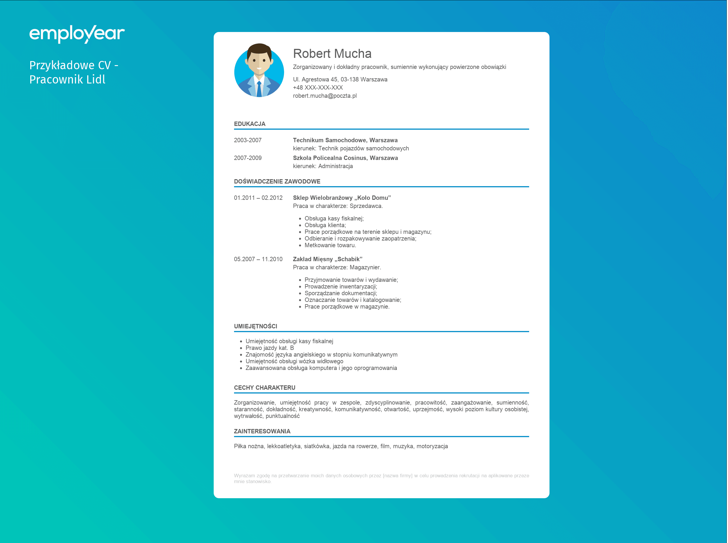 Szablon CV dla Pracownika Lidla (wskazówki +CV do pobrania)